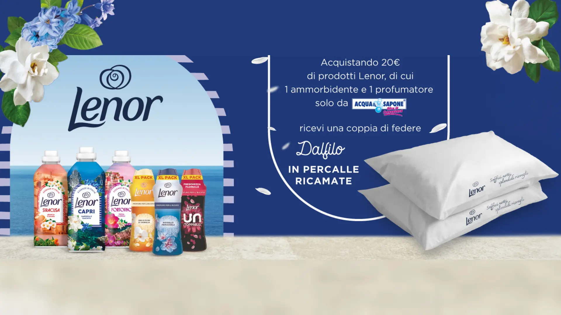 Premio Certo Lenor Ti Premia: GRATIS set di federe Dalfilo