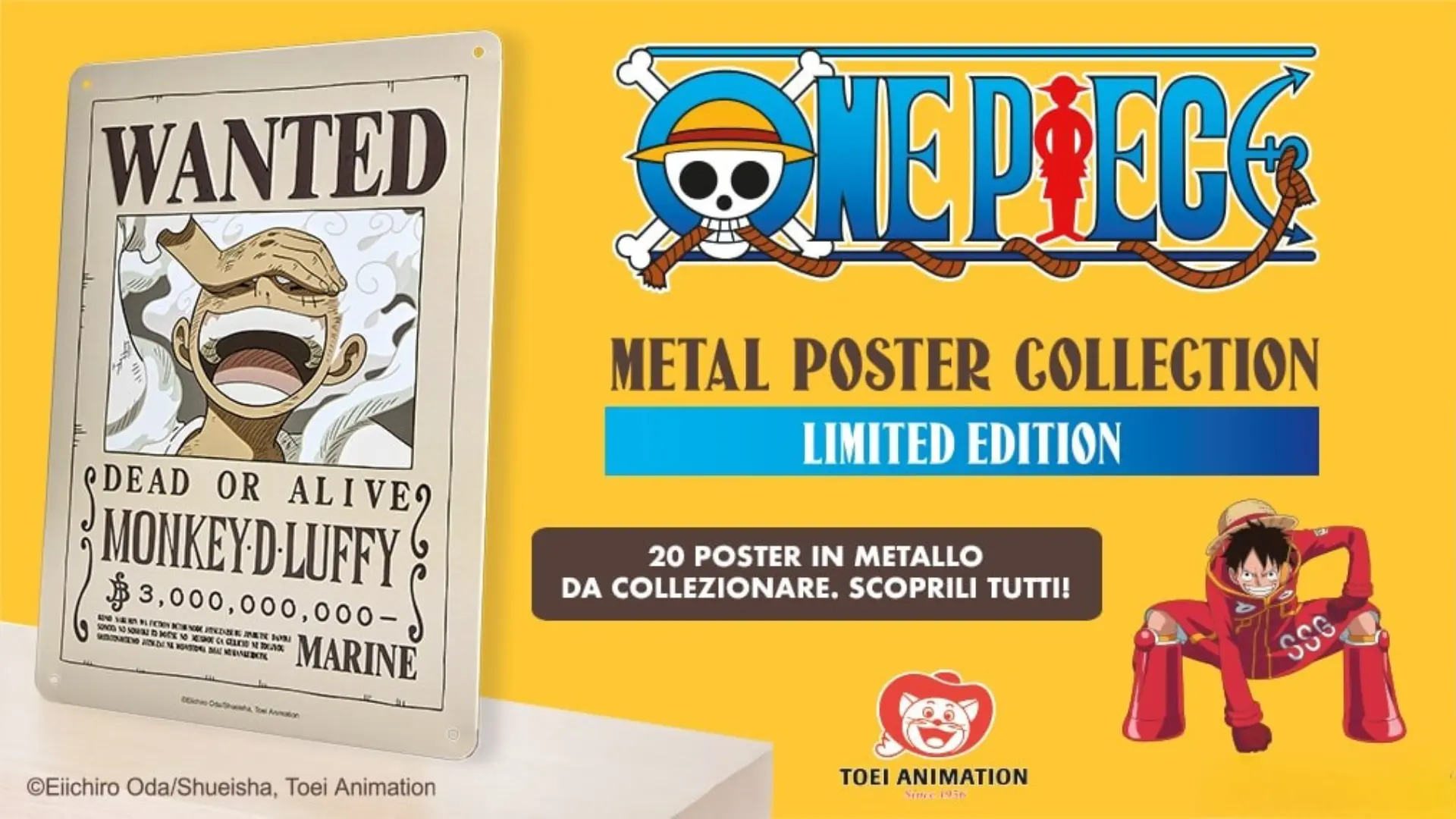 One Piece Metal Poster: collezione in edicola con TV Sorrisi