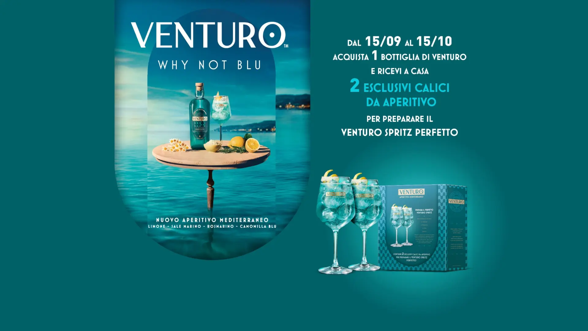 Premio certo Venturo: 2 calici per aperitivo in omaggio