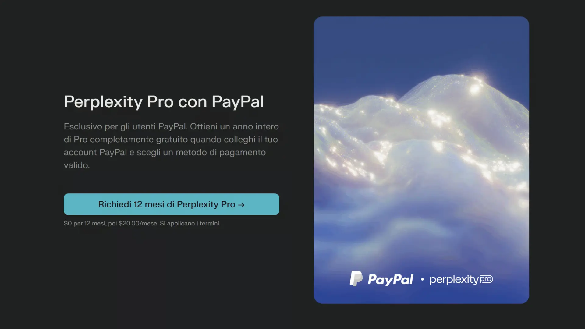 Promo PayPal: 12 mesi di Perplexity Pro GRATIS + AI Comet