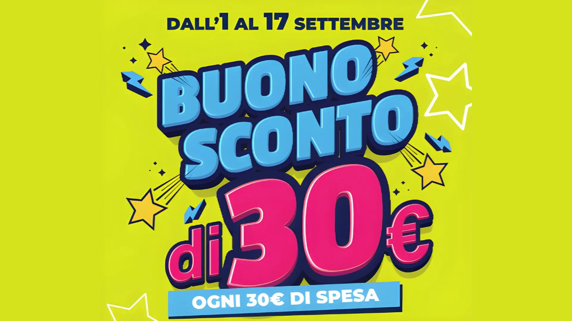 Tigotà Buono sconto 30€: ogni 30€ di spesa a settembre