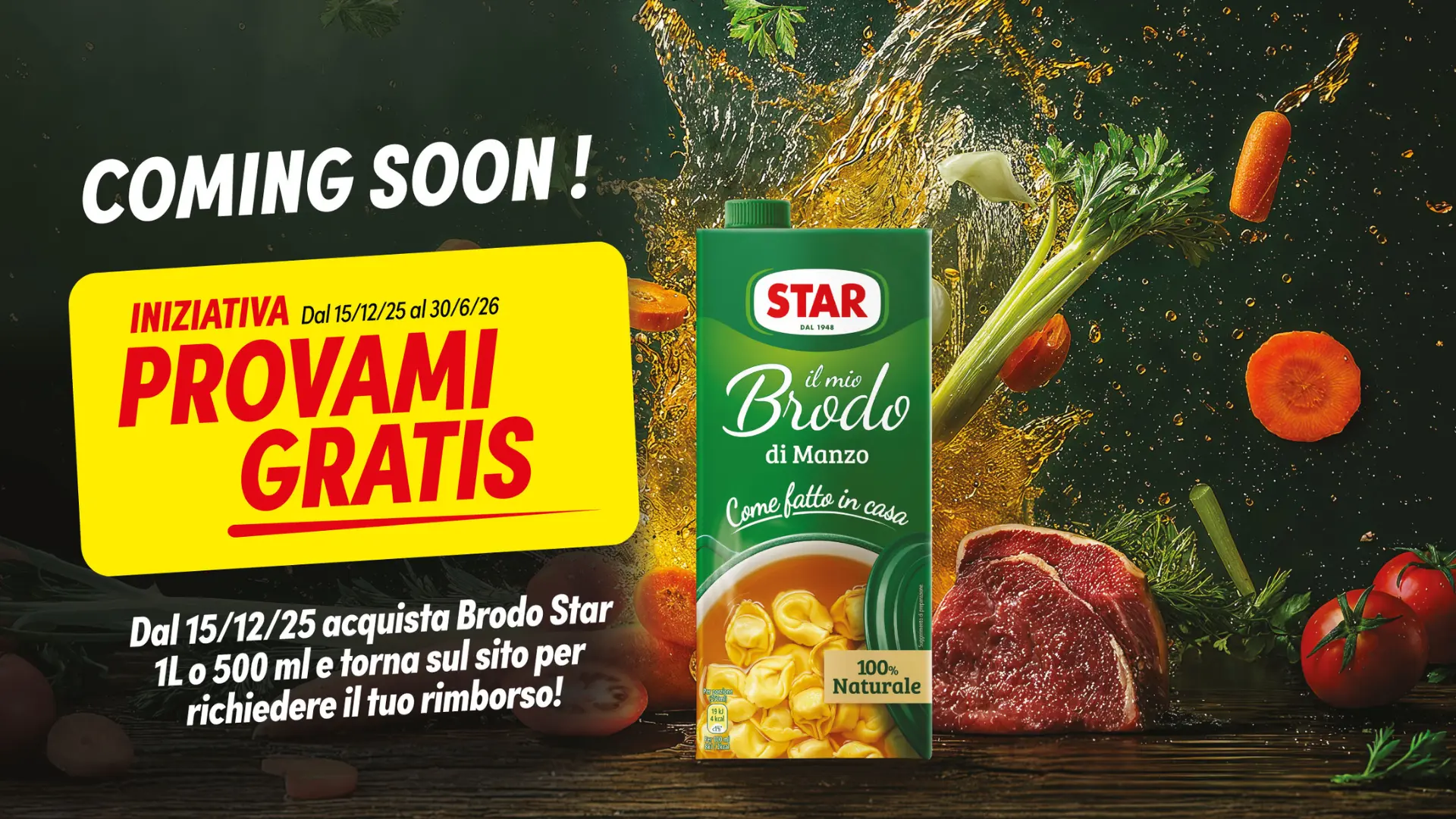 Cashback Brodo Star: prova GRATIS Il Mio Brodo da 1L o 500ml