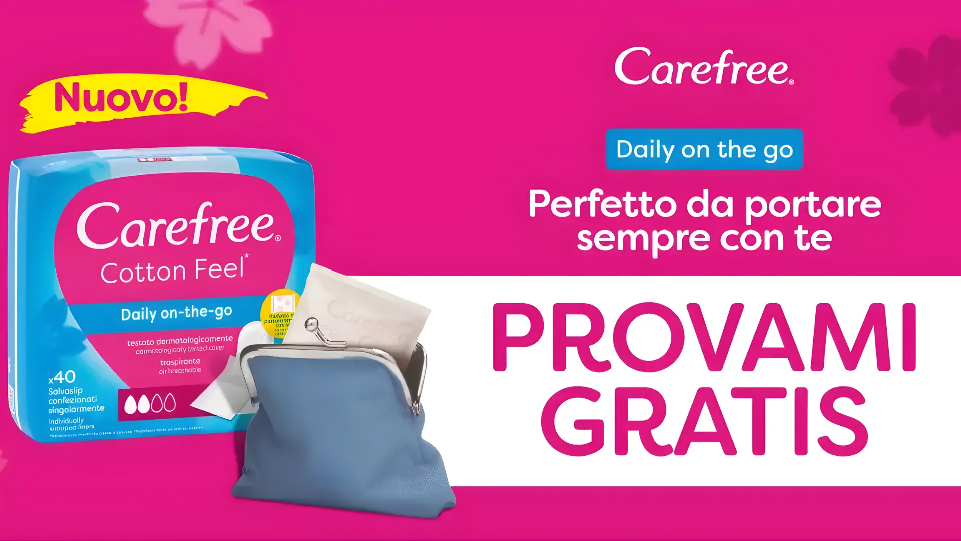 Cashback Carefree: prova GRATIS Carefree Daily On The Go