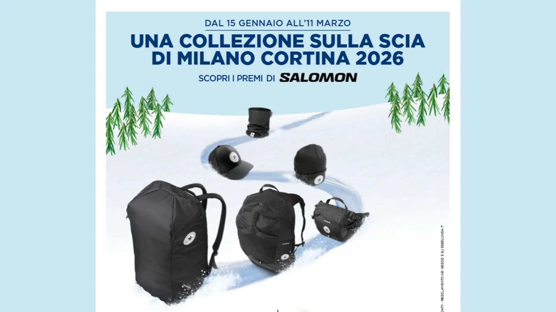 Raccolta Punti Esselunga Milano Cortina 2026: premi Salomon