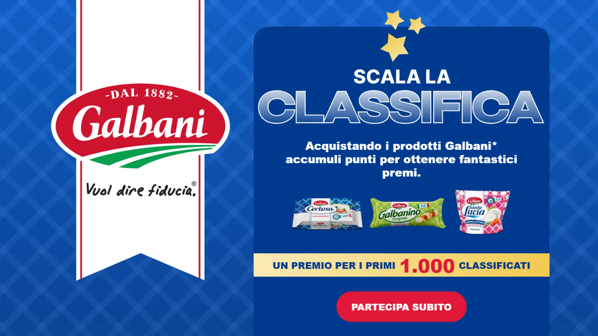 Concorso Galbani Prima Classifica 2026: premi e come vincere